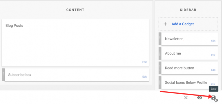 Moving page elements / widgets in Blogger – Documentation